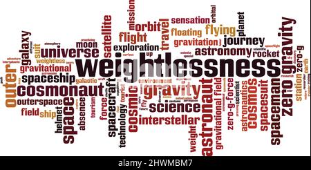 Zero gravity word cloud concept. Collage made of words about zero ...