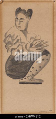 Portrait of Janet Braguin in the style of Paul Klee. Artist, attributed ...