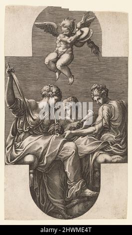 Three Muses and a Putto with a Cymbals. Giorgio Ghisi (Italy, Mantua ...