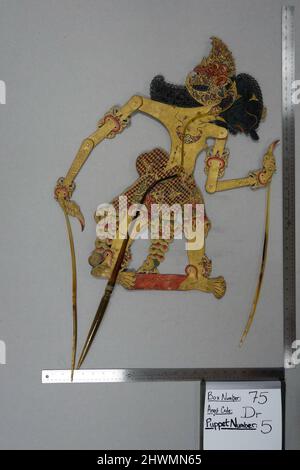 Shadow Puppet (Wayang Kulit) of Bratasena, from the set Kyai Drajat ...