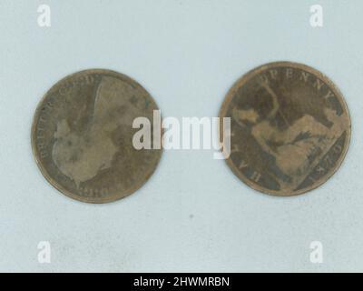 Halfpenny from Board of Revenue with Victoria, Queen of Great Britain ...