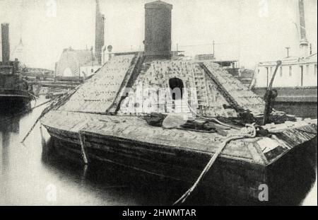 the 1912 caption for this image reads: "Gunboat Number 53 -an officer ...