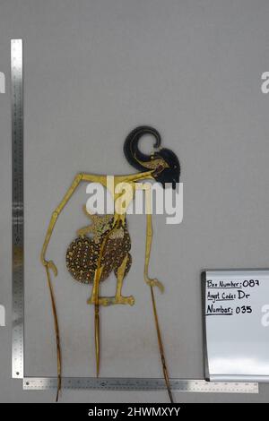 Wayang Kulit, shadow puppet of Arjuna the legendary friend of the Hindu ...