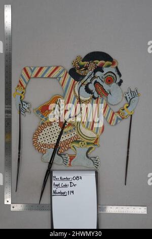 Shadow Puppet (Wayang Kulit) of Buta Begal, from the set Kyai Drajat ...