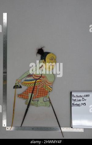 Shadow Puppet (Wayang Kulit) of Limbuk, from the set Kyai Nugroho ...