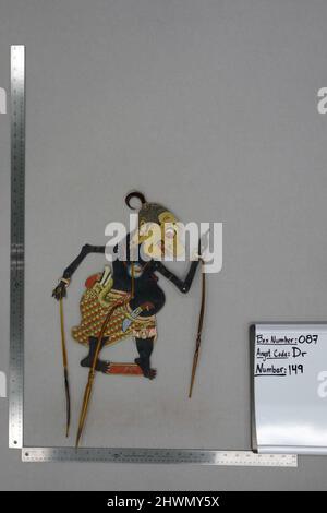 Shadow Puppet (Wayang Kulit) of Gareng Jadi, from the set Kyai Drajat ...