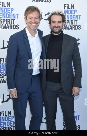 Mark Duplass and Jay Duplass arrive at the 2022 Film Independent Spirit ...