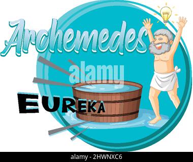 Archimedes cartoon character. Vector Illustration. Kids History ...