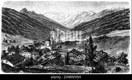 Gossensaß at the Brenner Railway, , (encyclopedia, 1893), Gossensaß an ...