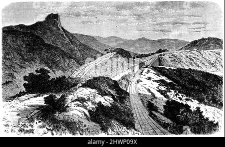 Bhor Ghat pass in the Deccan, India, , (encyclopedia, 1893), Bhor Ghat ...