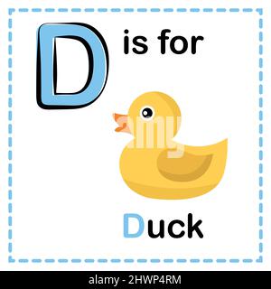 Flashcard letter D is for duck Stock Vector Image & Art - Alamy