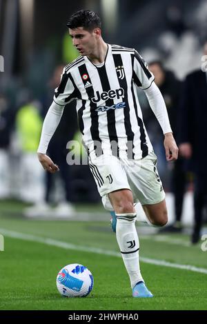 Alvaro Morata of Juventus Turin controls the ball during quarter finals ...