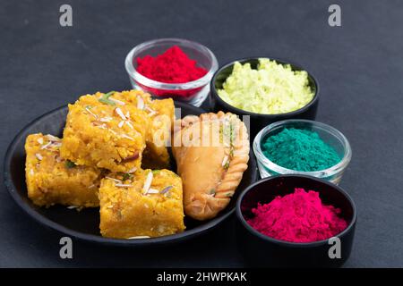 Exotic Indian Mawa Gujia And Sindhi Mithai Sev Badam Halwa Burfi Barfee ...