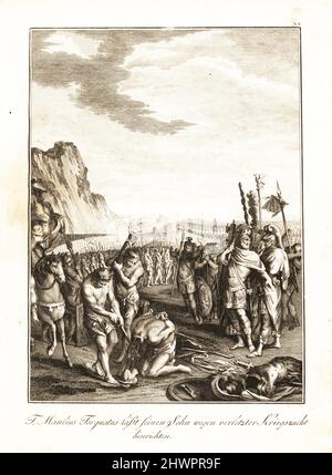 Titus Manlius Torquatus from the Roman Heroes - by Hendrick Goltzius ...