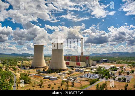 Aerial of Stanwell Power Generation a coal fired base load electric ...