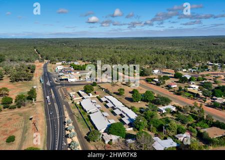 Aerial of the small village of Duaringa Queensland Australia Stock ...