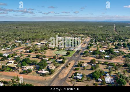 Aerial of the small village of Duaringa Queensland Australia Stock ...