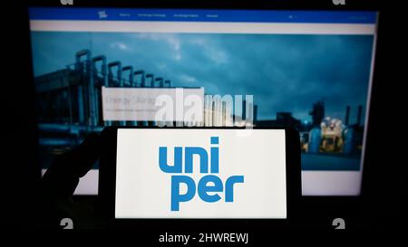Logo of the German energy company Uniper with seat in Duesseldorf ...
