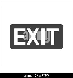 Gray exit sign on white background Stock Vector Image & Art - Alamy