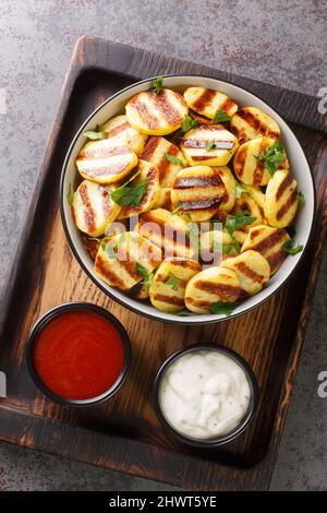 Village view from above, vegetable gardens and gardens in the village ...
