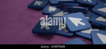 Marketing concept: Mouse Cursor on tablet pc computer Stock Photo - Alamy