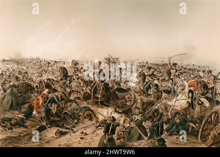 The Thin Red Line, Battle of Balaclava, painting by Robert Gibb, 1881 ...