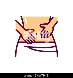 Taoist massage line color icon. Physiotherapy, acupuncture ...