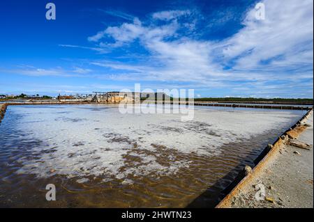 Marine salt industry in caribbean island Dominican republic. Cristal ...