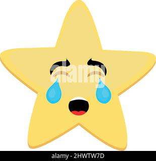 A cartoon illustration of a star crying Stock Vector Image & Art - Alamy