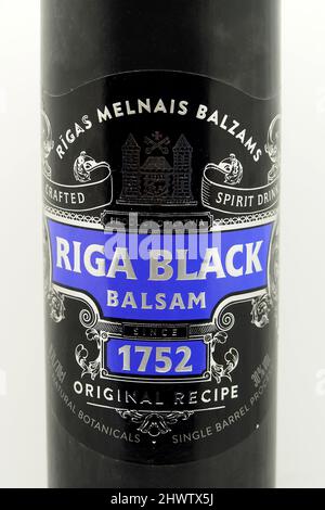 Famous latvian herbal liquor Riga Black Balsam Stock Photo - Alamy