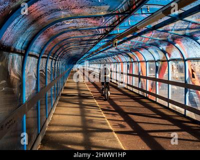 Cycling Infrastructure - covered Cycling and Pedestrian bridge in ...