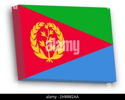 Eritrea flag vector graphic. Rectangle Eritrean flag illustration. Eritrea country flag is a ...