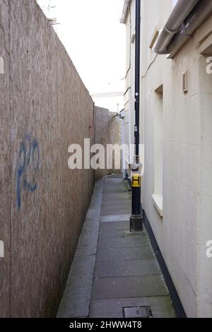 Very long and narrow pedestrian alleyway or passageway, known in East ...