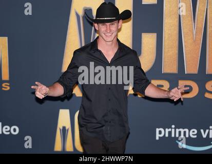 Colby Schnacky arrives at the 57th Academy of Country Music Awards held ...