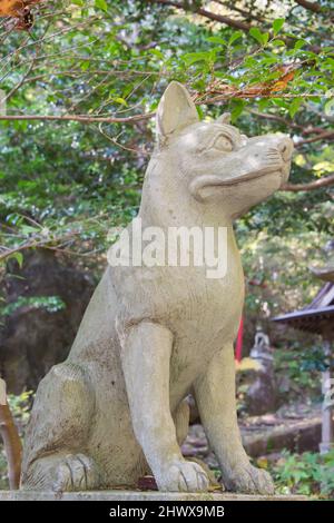 Guardian Wolfs of Kamayama Shrine in Yorii,Saitama,Japan Stock Photo ...