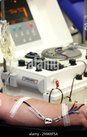 The Haemonetics MCS. This machine collects whole blood from a healthy ...