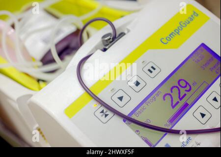 Fresenius HemoCare CompoGuard blood collection system Stock Photo - Alamy