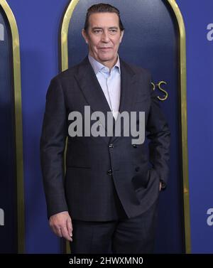 Ciaran Hinds arrives at the Oscars on Sunday, March 27, 2022, at the ...