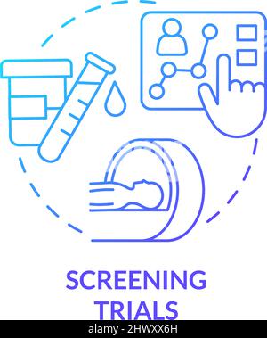 Cancer screening blue gradient concept icon Stock Vector Image & Art ...