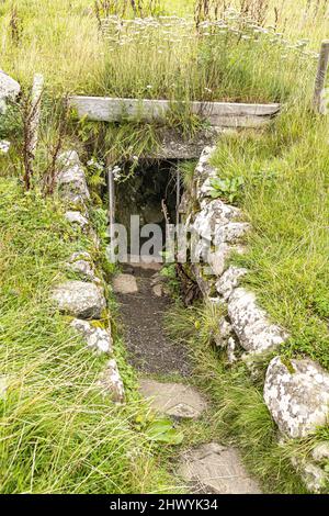 The entrance to an Iron Age souterrain with a 20 metre underground ...