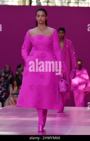 Model Devyn Garcia walks on the runway at the Altuzarra fashion show ...