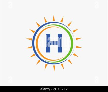 Solar panel energy logo with simple and modern shape for electricity ...