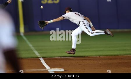 Mississippi State infielder Kamren James (6) during an NCAA baseball ...