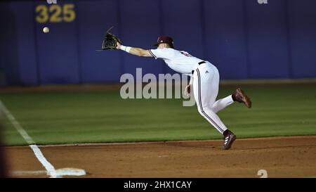 Mississippi State infielder Kamren James (6) during an NCAA baseball ...