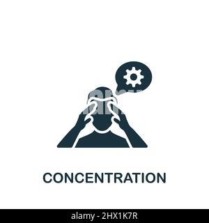 Concentration icon. Monochrome simple icon for templates, web design ...