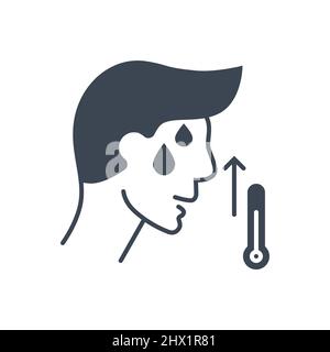 High body temperature related vector glyph icon Stock Vector Image ...