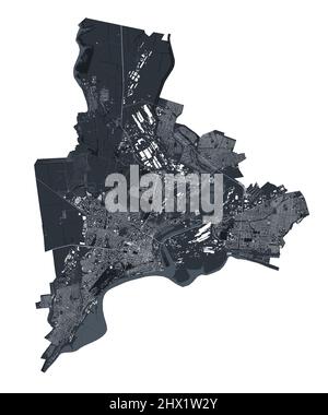 Mariupol vector map. Detailed map of Mariupol city administrative area ...