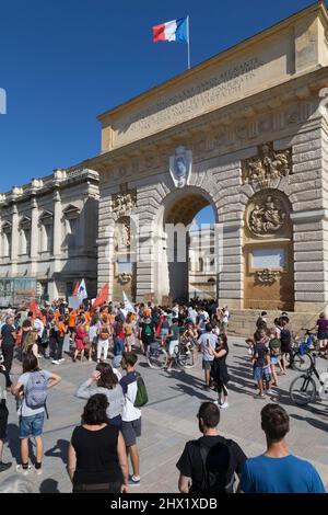 March for the Montpellier Climate in the streets of the city ...