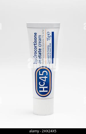 A box and tube of HC45 hydrocortisone cream Stock Photo - Alamy