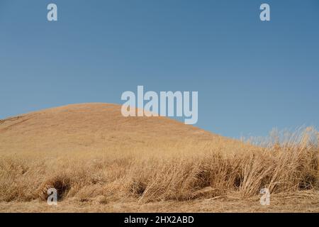 Saebyeol Oreum Volcanic Cone at winter in Jeju island, Korea Stock ...